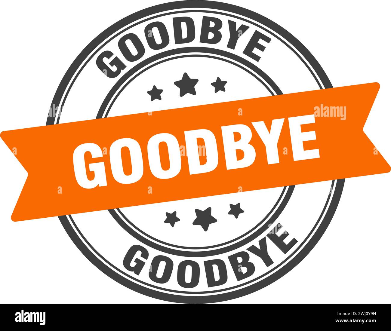 goodbye stamp. goodbye round sign. label on transparent background ...