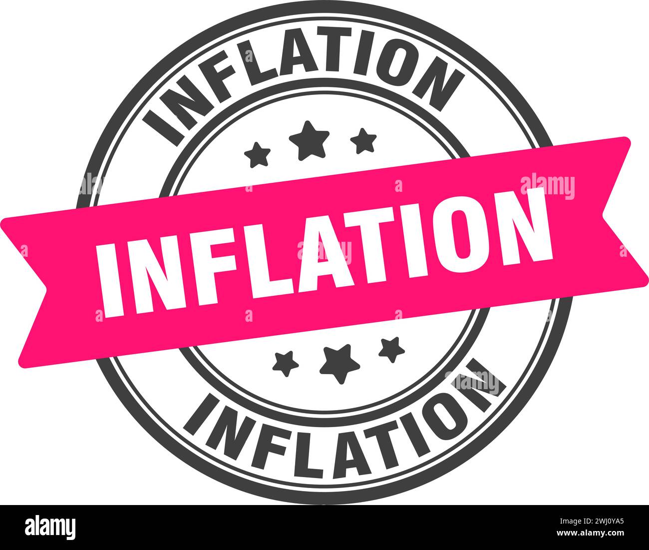 inflation stamp. inflation round sign. label on transparent background ...