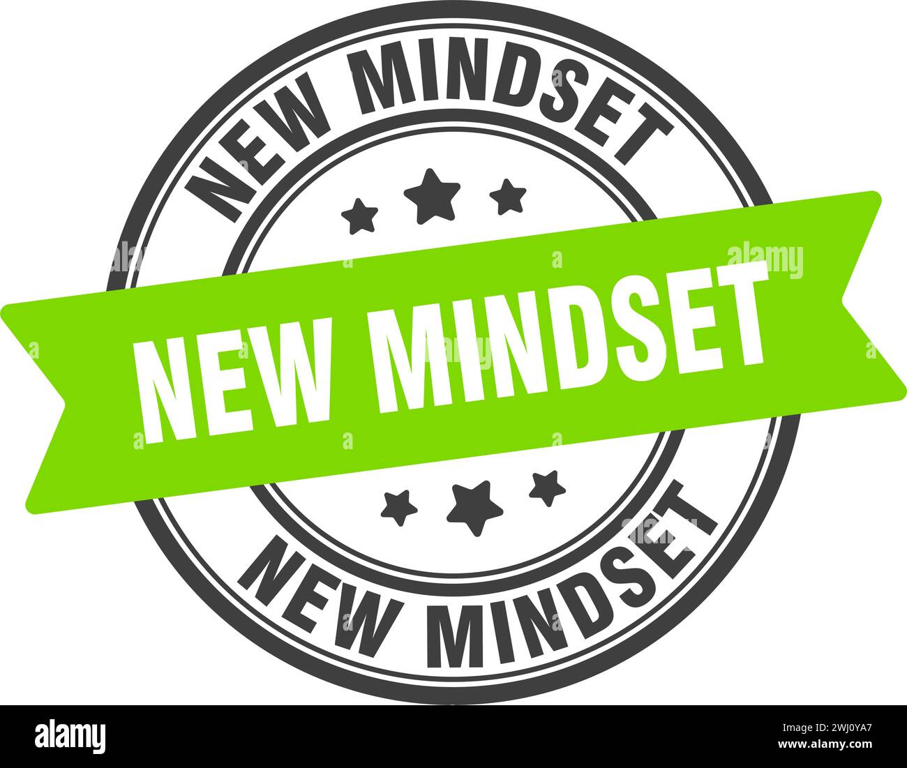 new mindset stamp. new mindset round sign. label on transparent ...