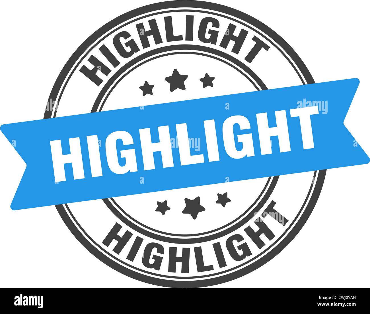highlight stamp. highlight round sign. label on transparent background ...