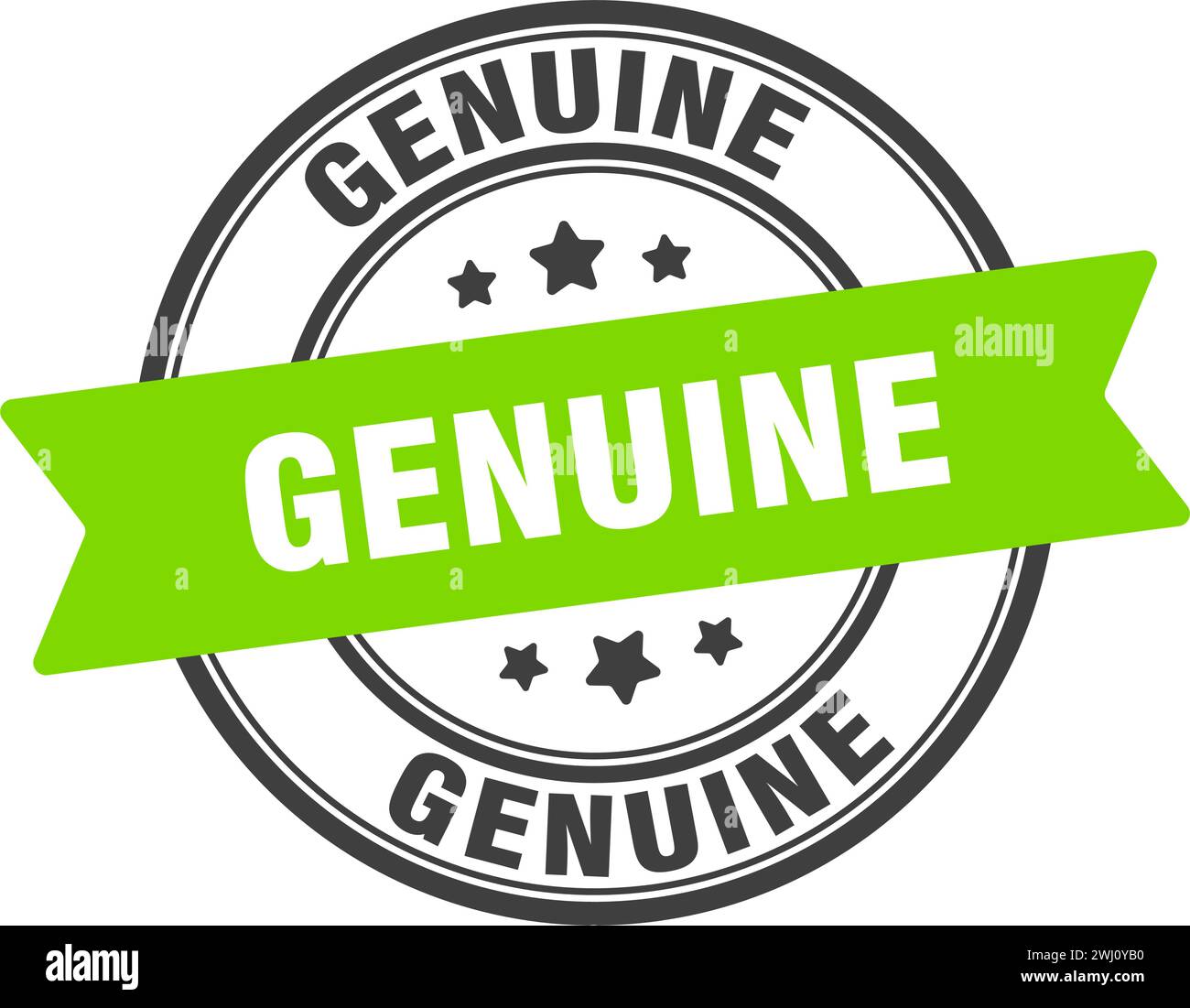 genuine stamp. genuine round sign. label on transparent background ...
