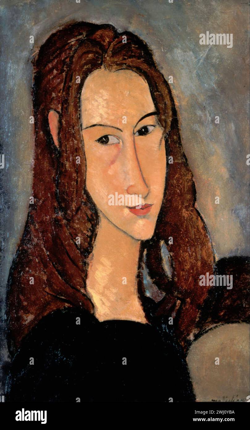 Amedeo Modigliani - Portrait de Jeanne Hébuterne, tête tournée à droite ...