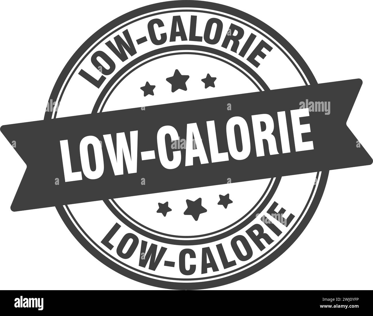 low-calorie stamp. low-calorie round sign. label on transparent ...