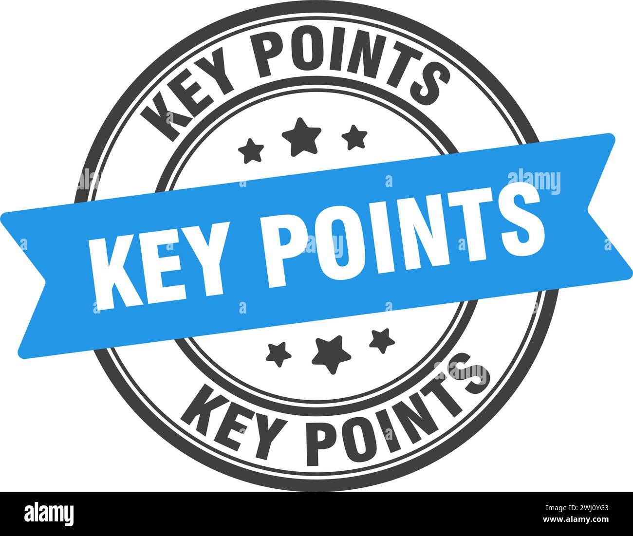 key points stamp. key points round sign. label on transparent ...