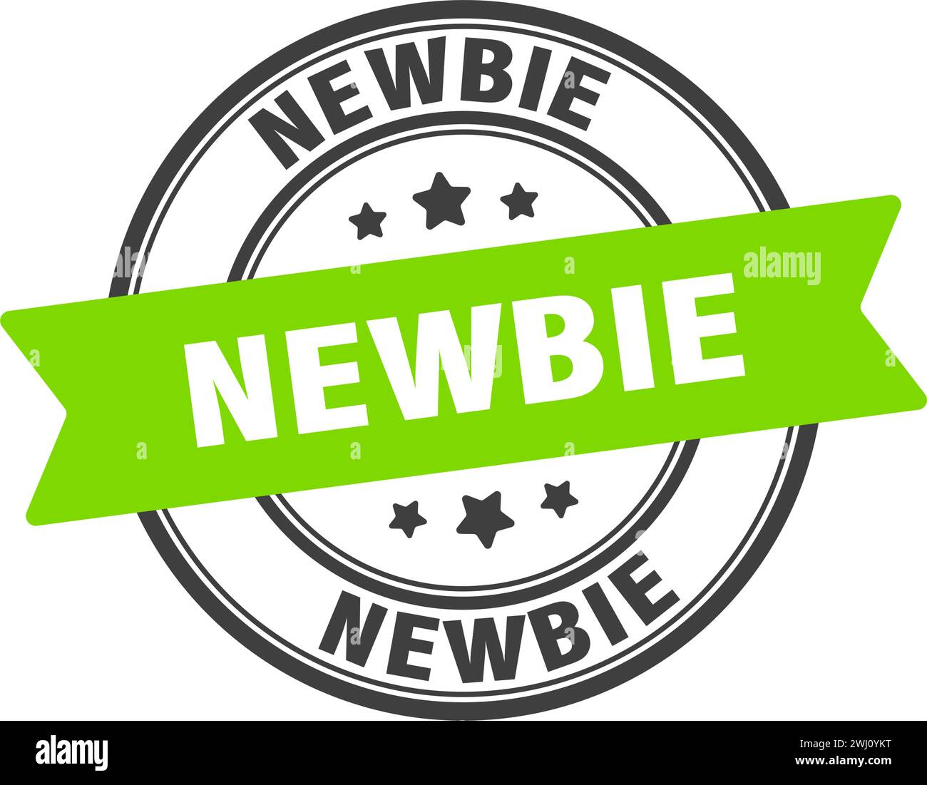 newbie stamp. newbie round sign. label on transparent background Stock ...