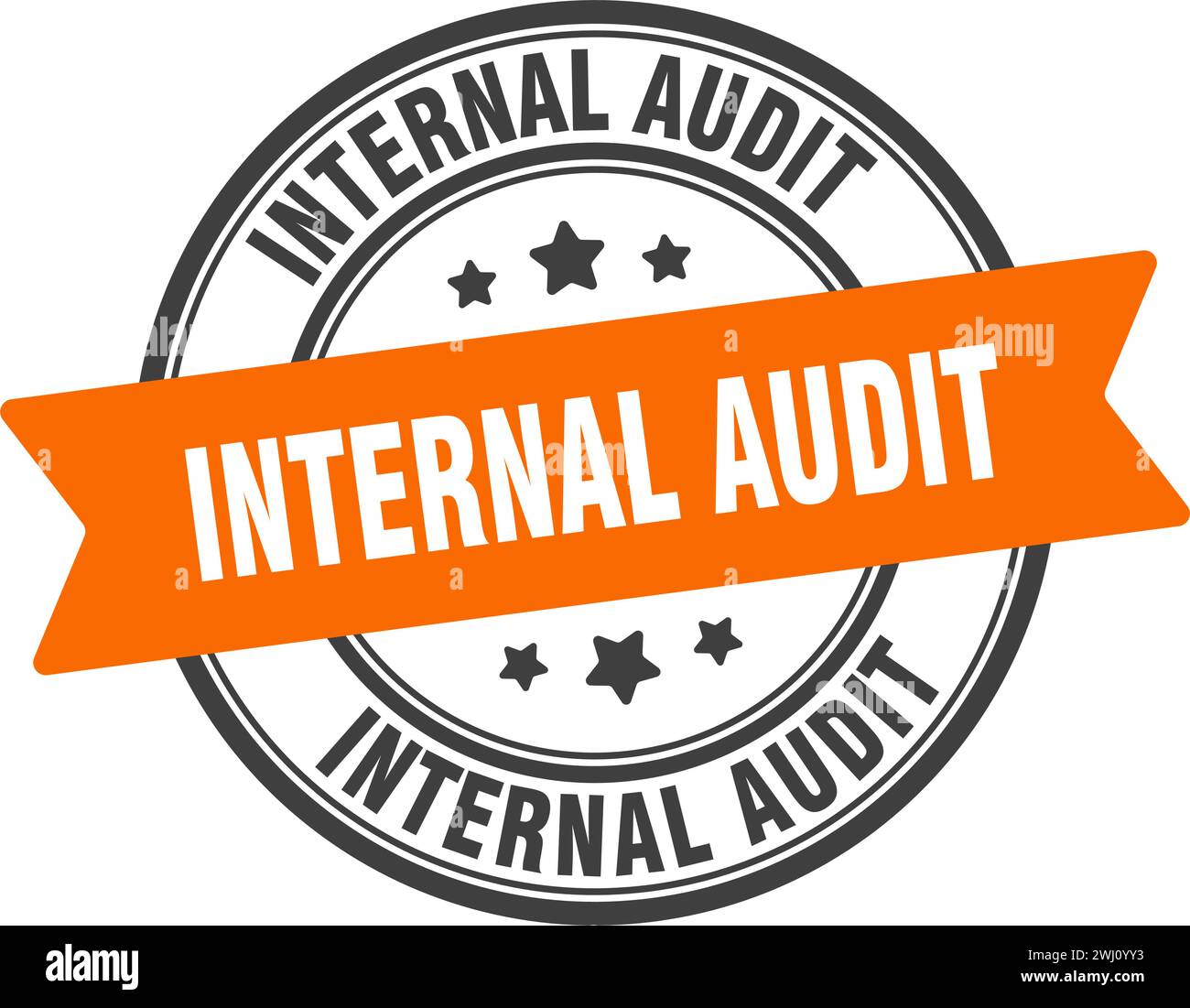 internal audit stamp. internal audit round sign. label on transparent ...