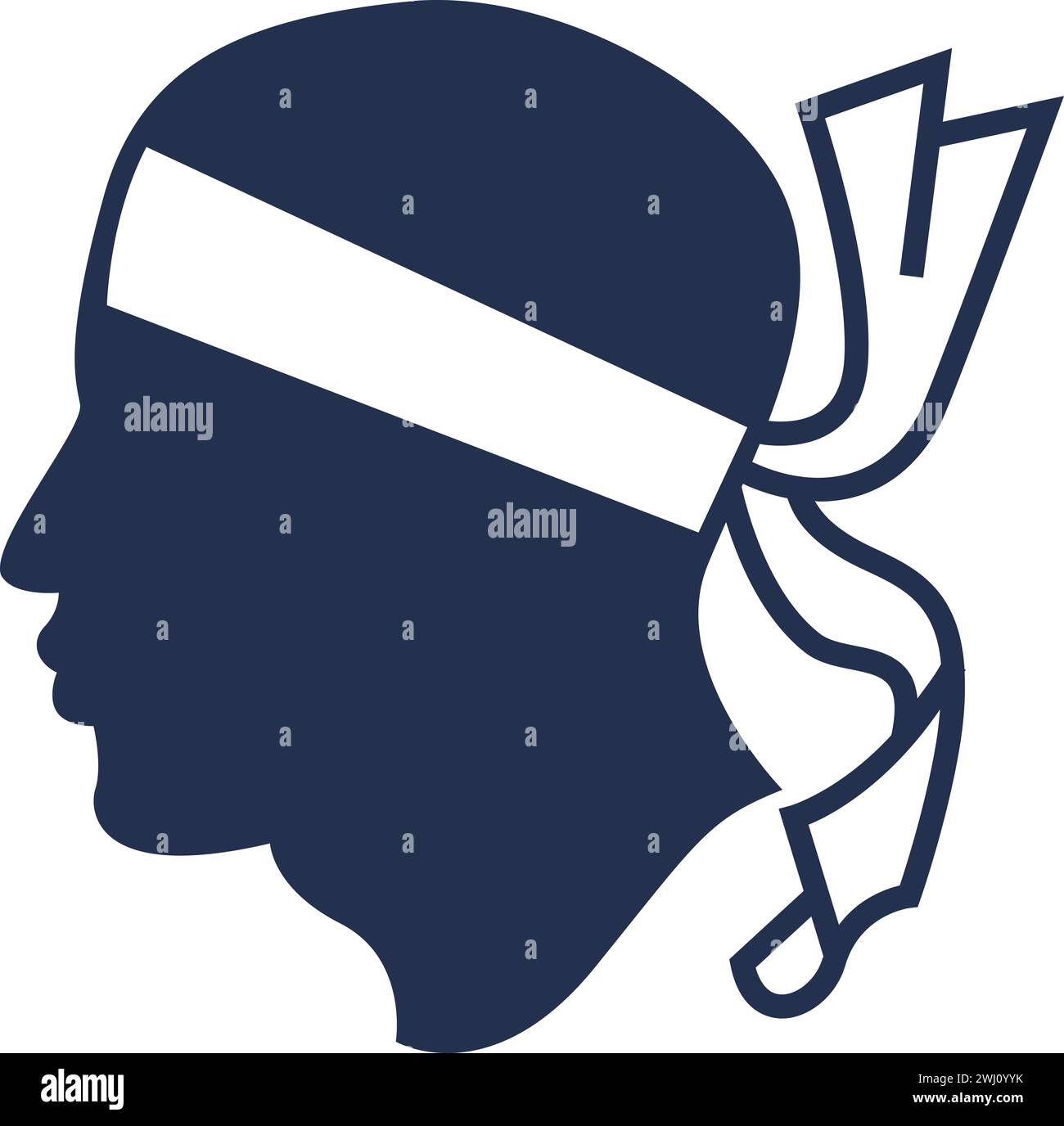 Flag of Corsica. Official symbol of island. Corsica territory. Corsican ...