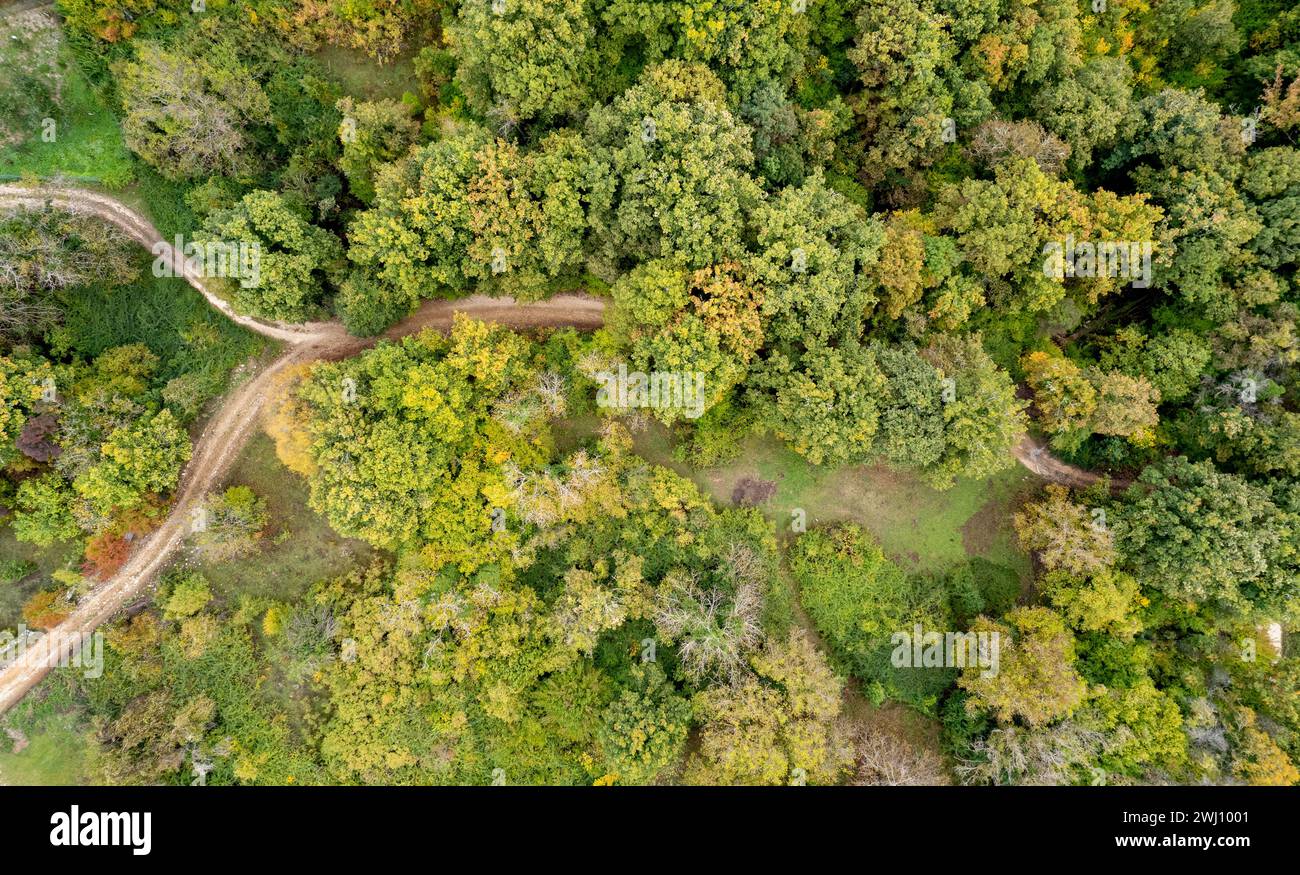 Aerial view rural pathway from hi-res stock photography and images - Alamy