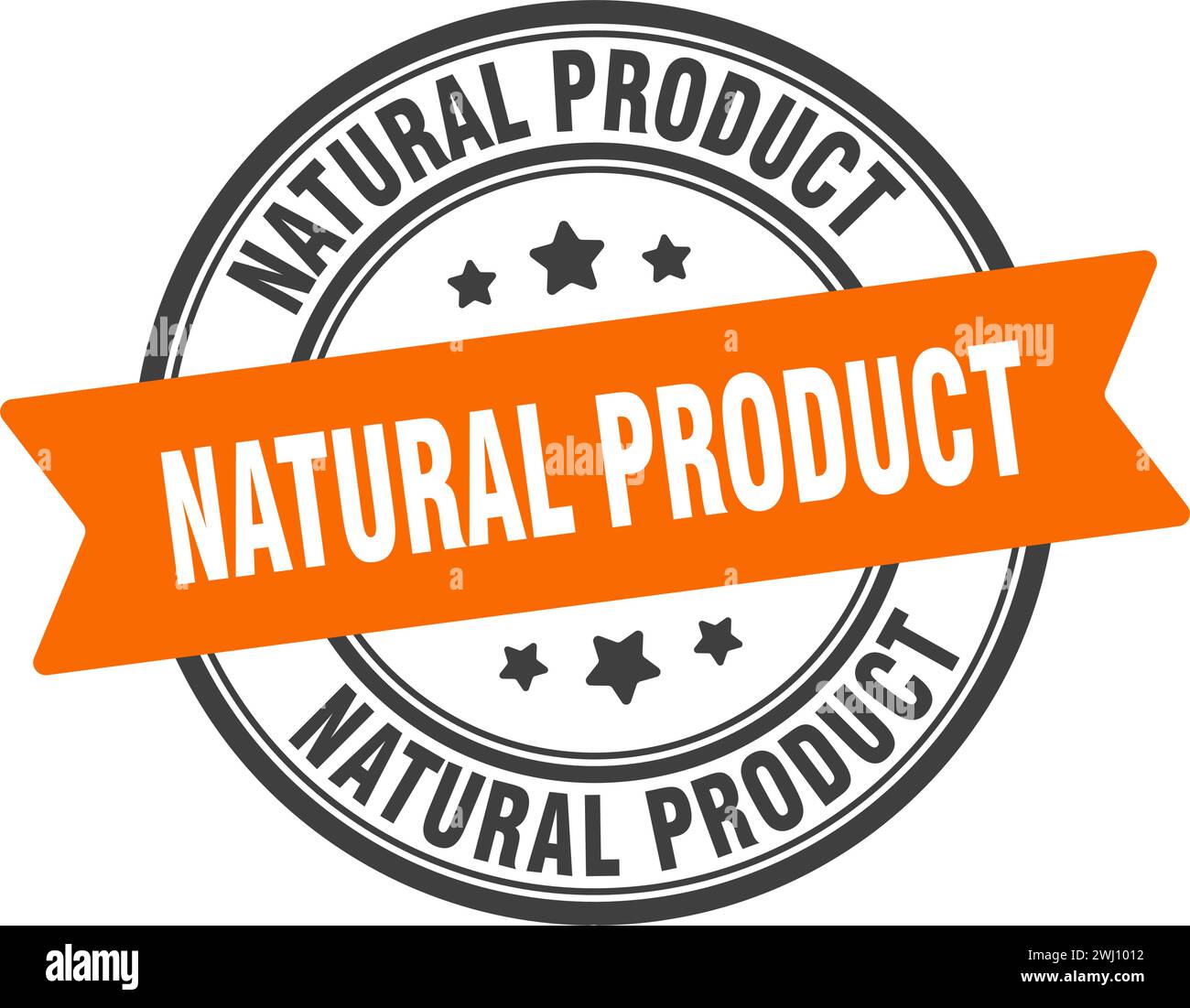natural product stamp. natural product round sign. label on transparent ...