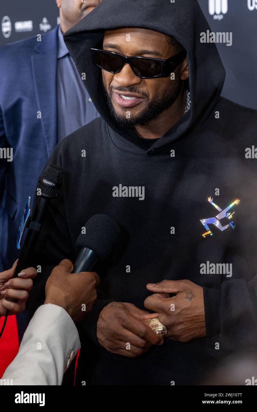 Las Vegas, USA. 12th Feb, 2024. Usher attends Flipper's Roller Boogie ...