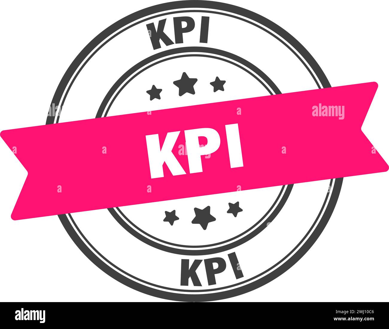 kpi stamp. kpi round sign. label on transparent background Stock Vector ...