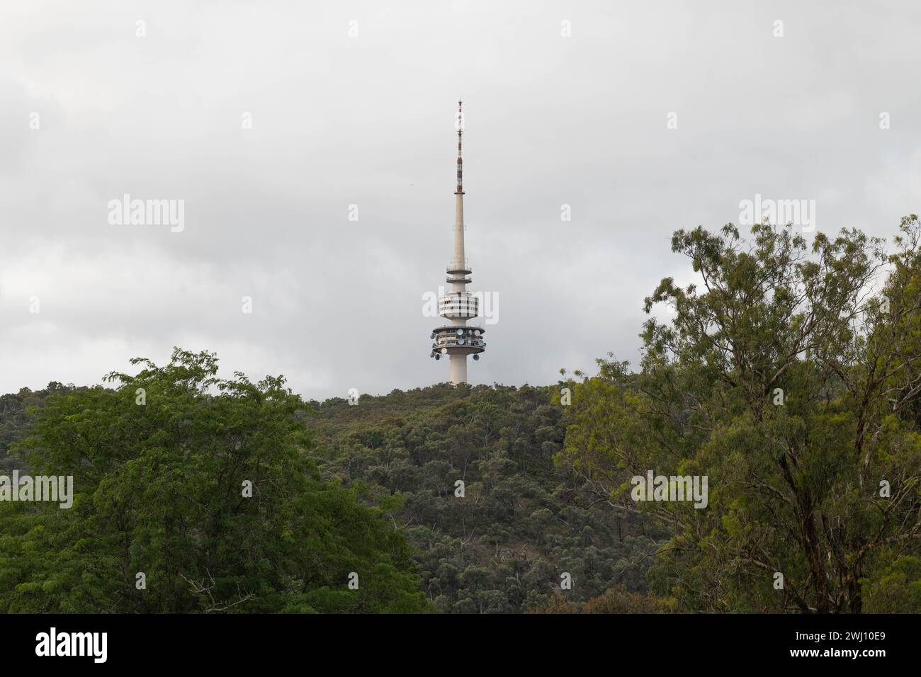 Telstra Tower on Black Mountain in Canberra, ACT, Australia Stock Photo ...
