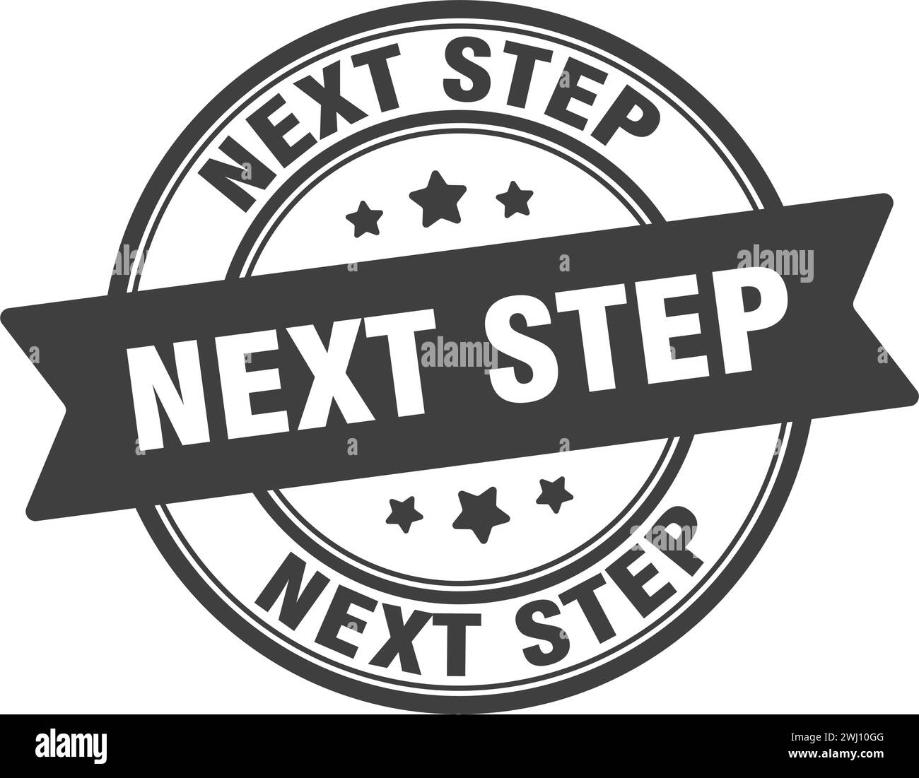 next step stamp. next step round sign. label on transparent background ...