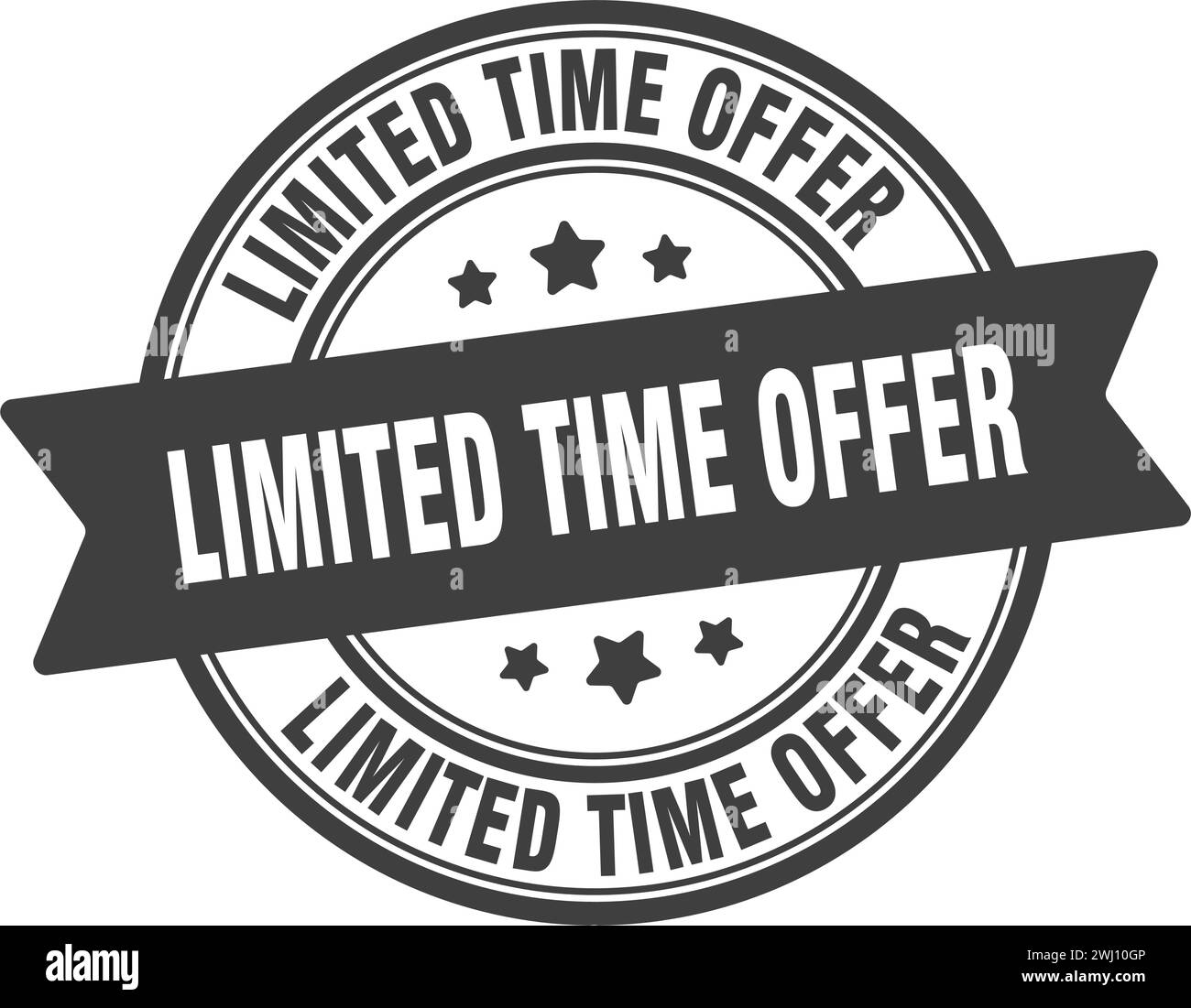limited time offer stamp. limited time offer round sign. label on ...