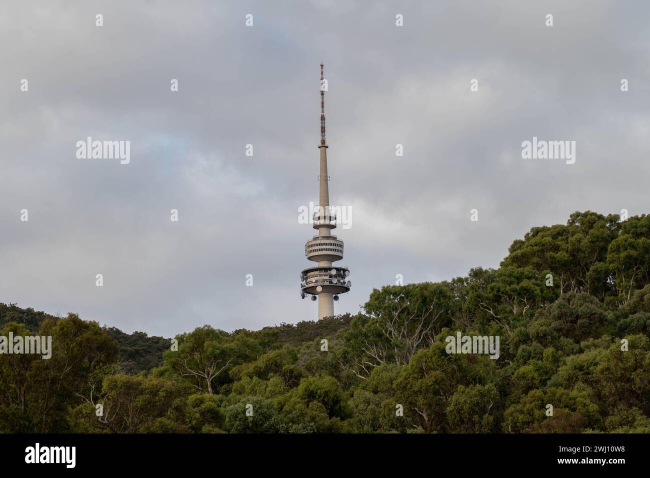 Telstra Tower on Black Mountain in Canberra, ACT, Australia Stock Photo ...