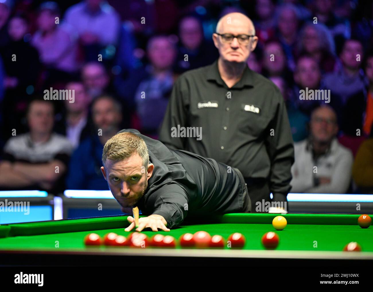 Jamie Jones plays a shot, during the 2024 BetVictor Welsh Open at Venue ...