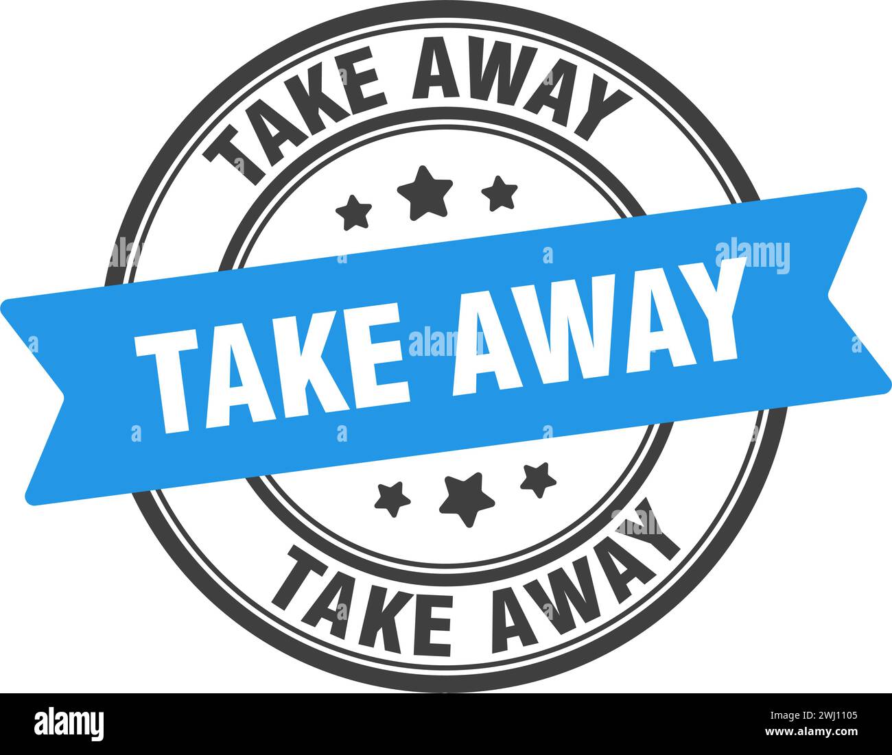 take away stamp. take away round sign. label on transparent background ...