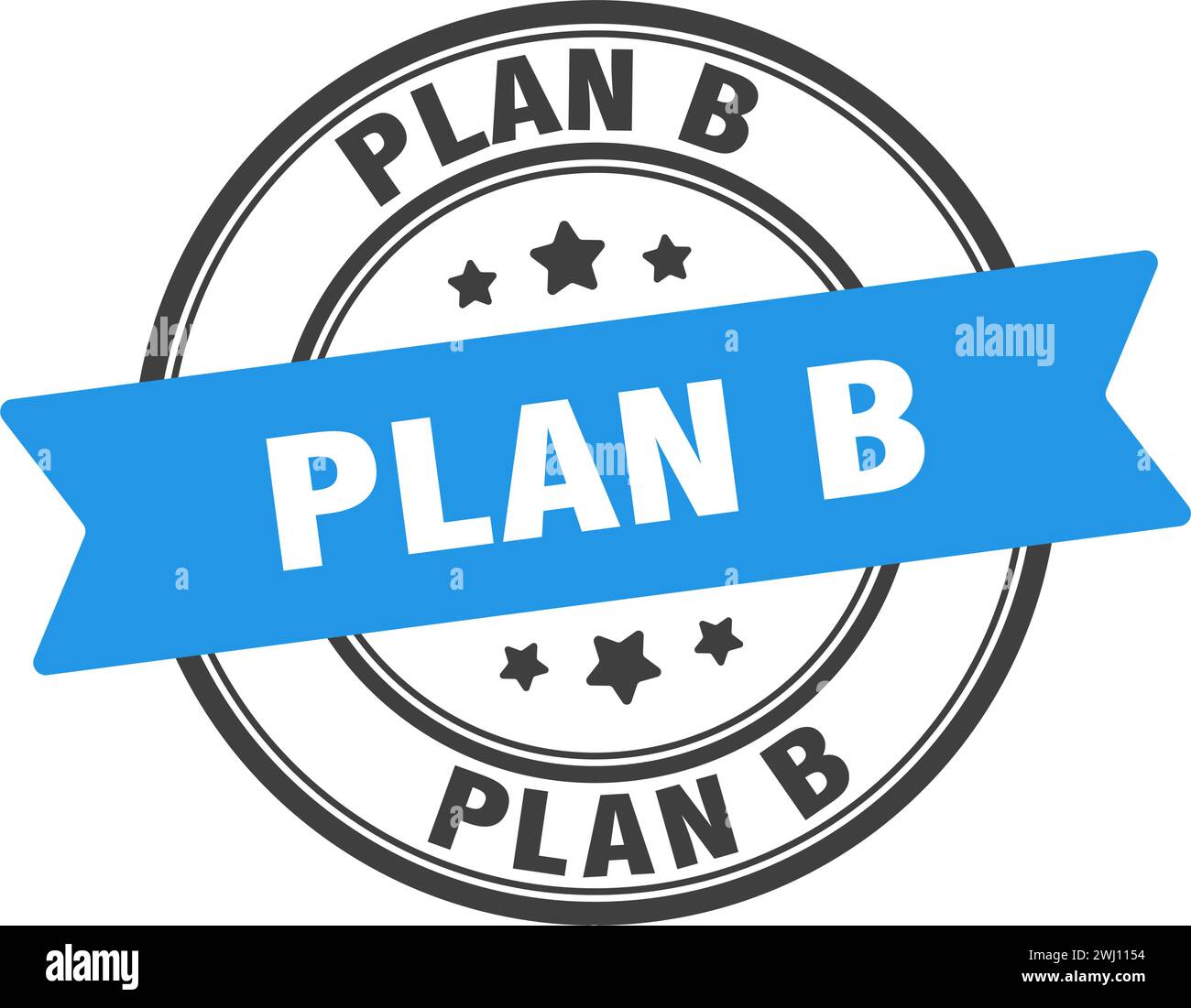 plan b stamp. plan b round sign. label on transparent background Stock ...