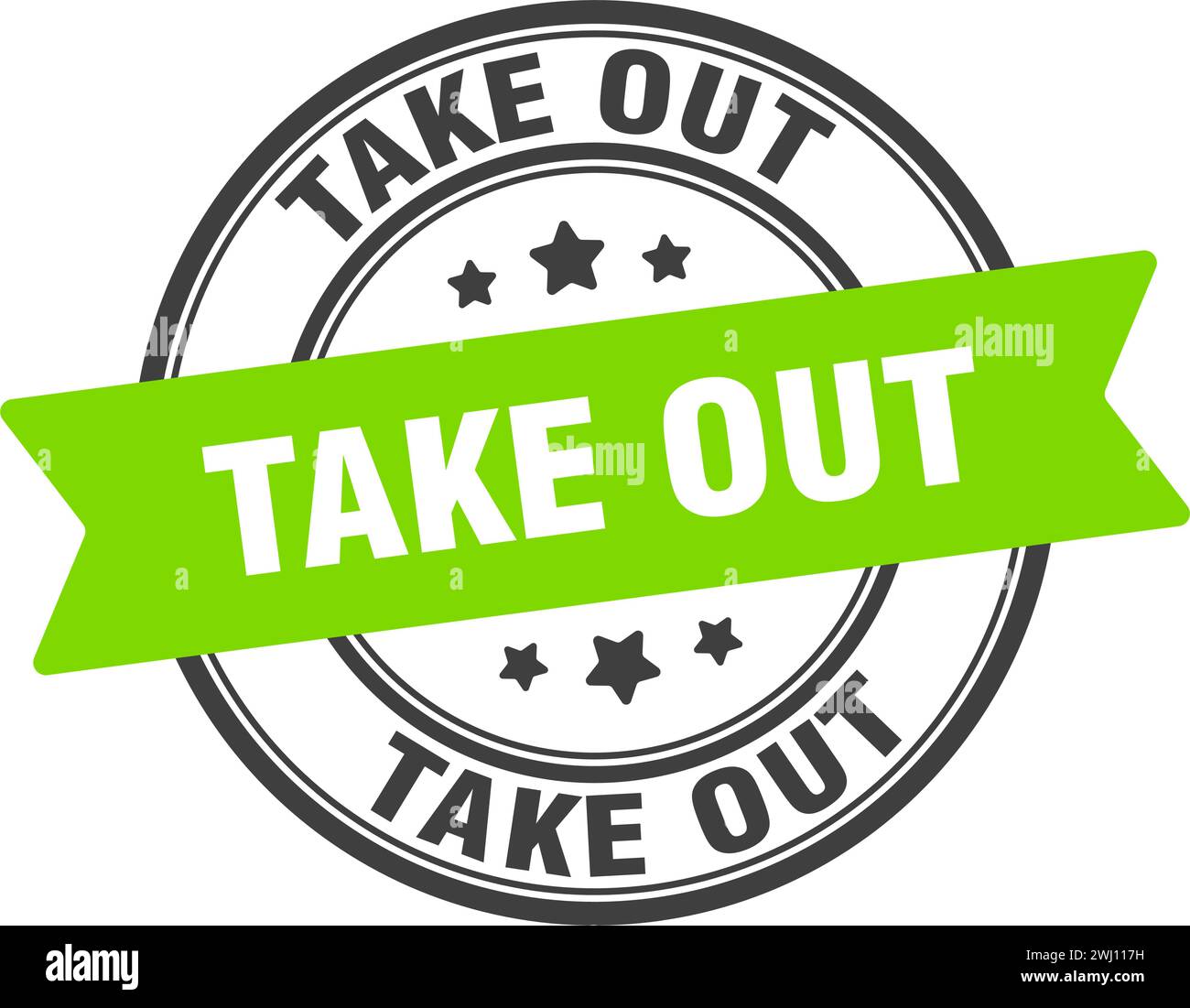 take out stamp. take out round sign. label on transparent background ...