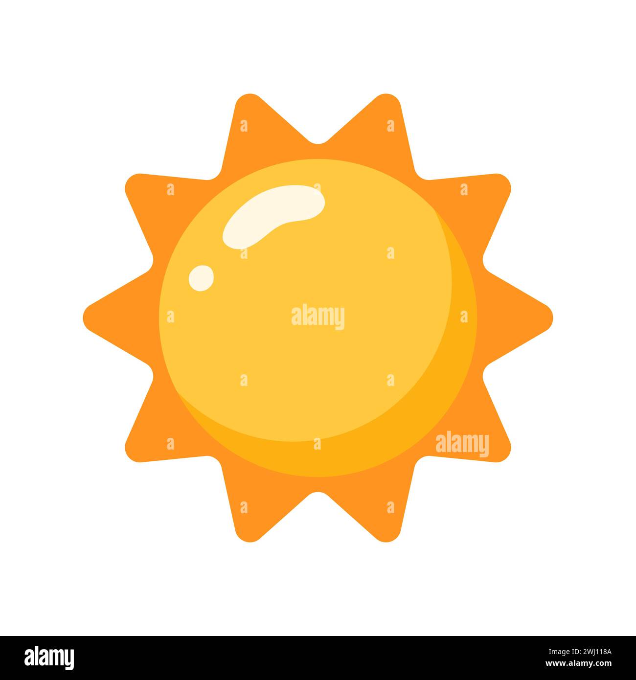 Cartoon sun. Vector illustration in flat style Stock Vector Image & Art ...