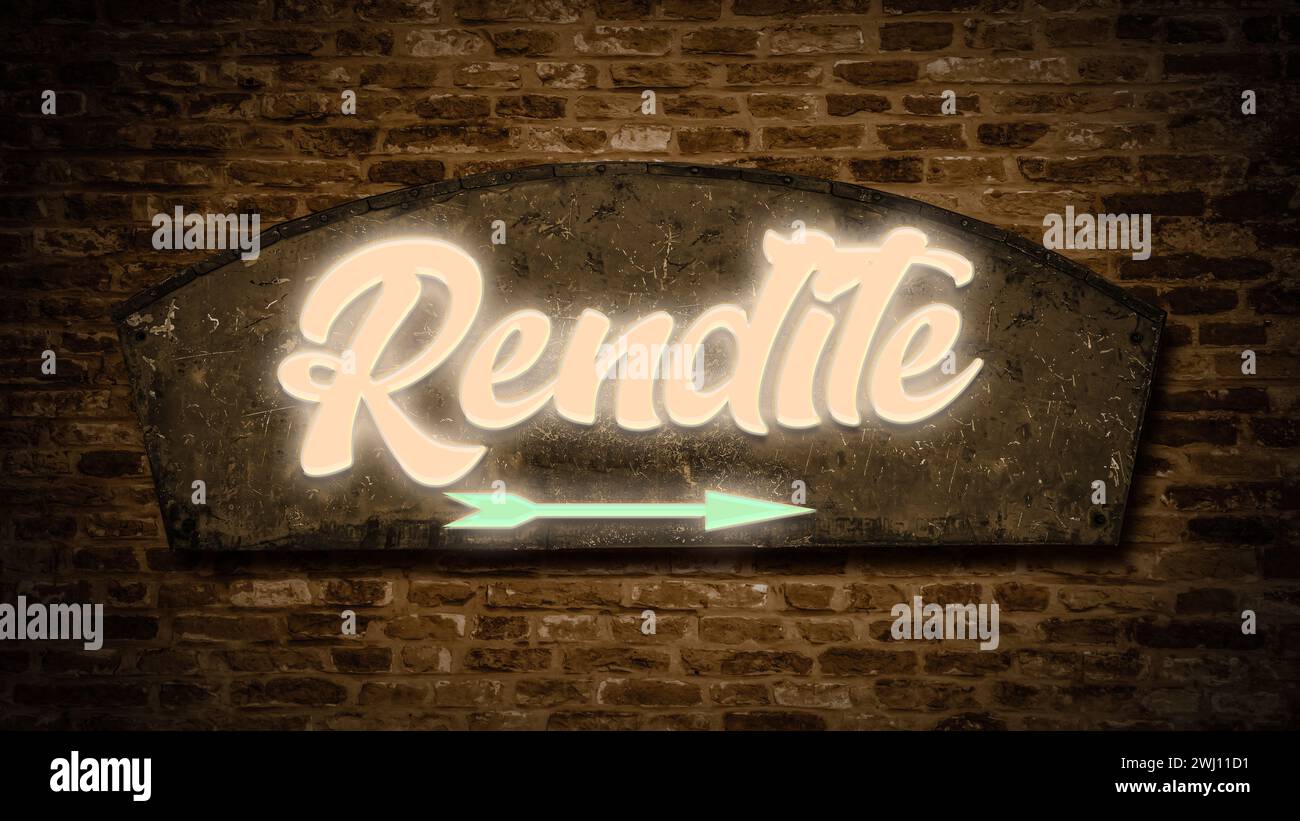 An image with a signpost in German pointing in the direction of yield ...