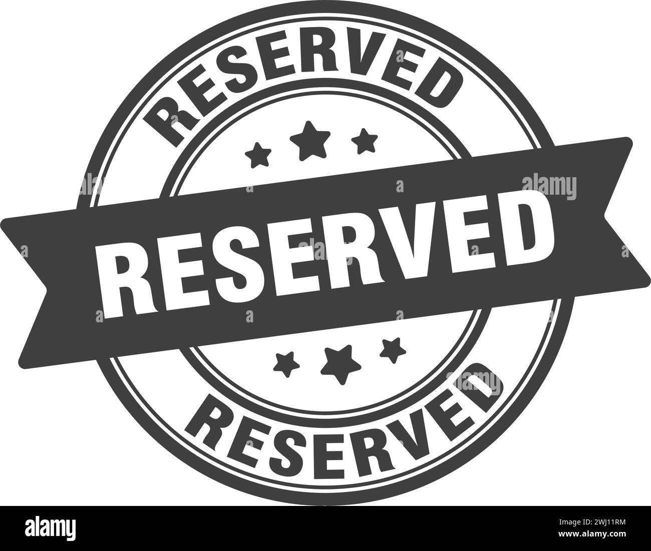 reserved stamp. reserved round sign. label on transparent background ...