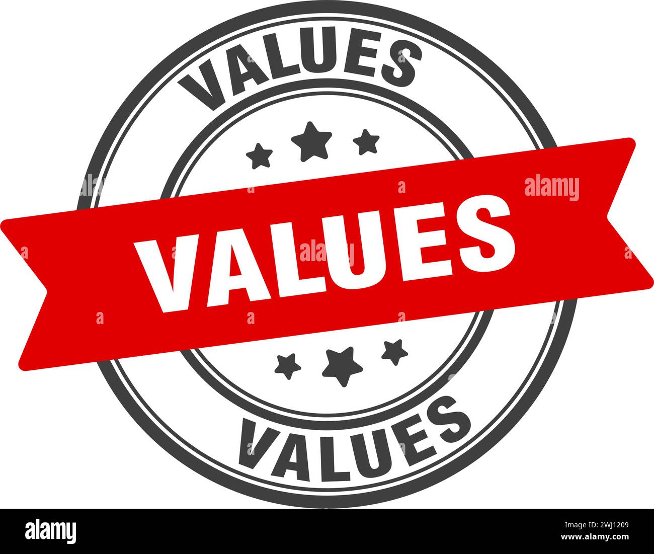 values stamp. values round sign. label on transparent background Stock ...