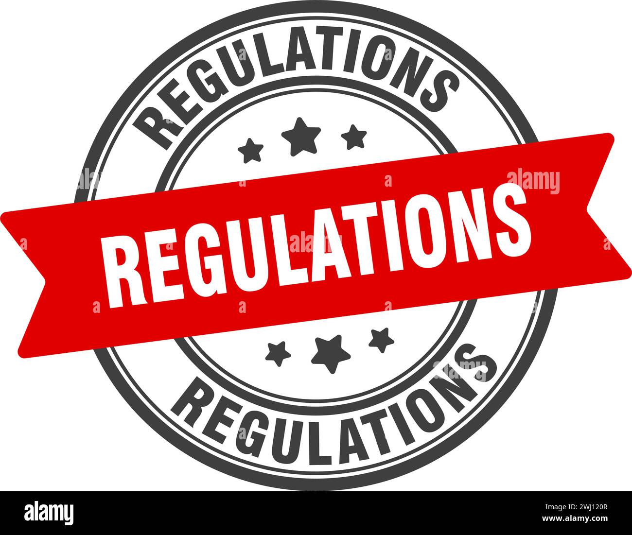 regulations stamp. regulations round sign. label on transparent ...