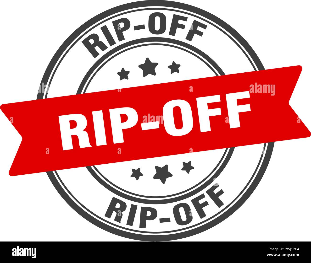 Rip off round red sticker isolated hi-res stock photography and images ...