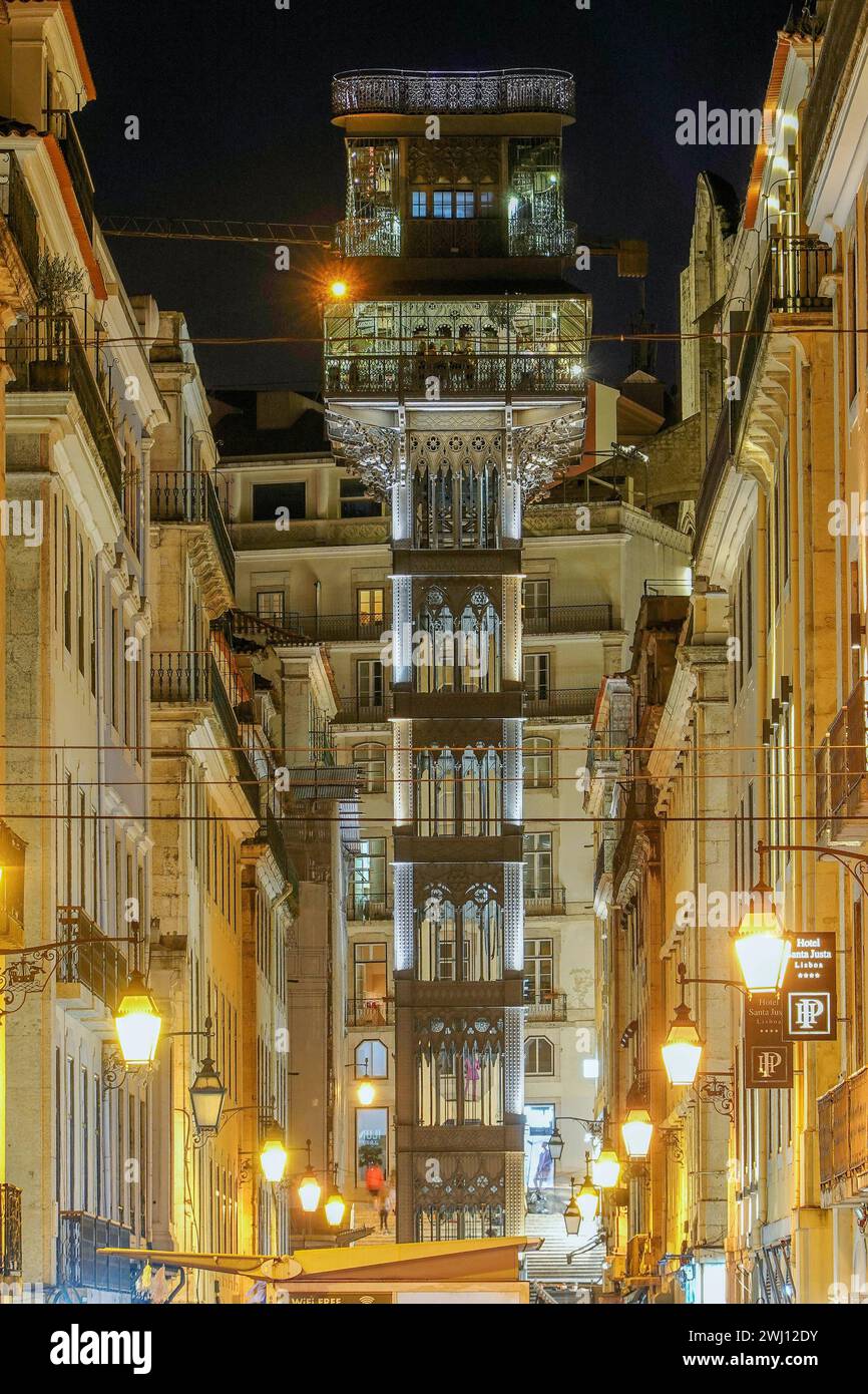 Portugal, Lisbon, The Santa Justa Lift , Elevador de Santa Justa, also ...