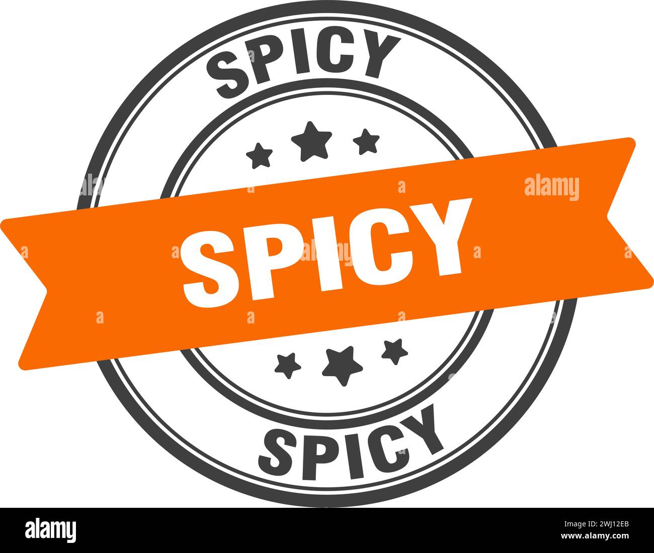 spicy stamp. spicy round sign. label on transparent background Stock ...