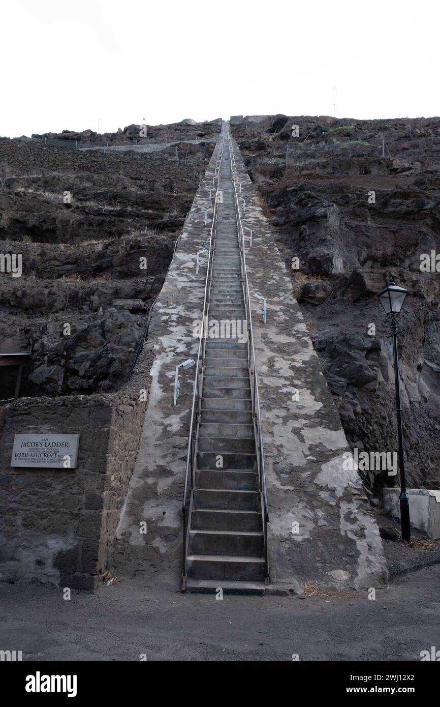 Jacob's Ladder, a 699-step path up a mountain in Jamestown, the captial ...