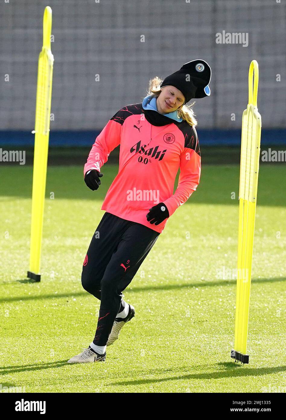 Manchester City's Erling Haaland during a training session at the City ...