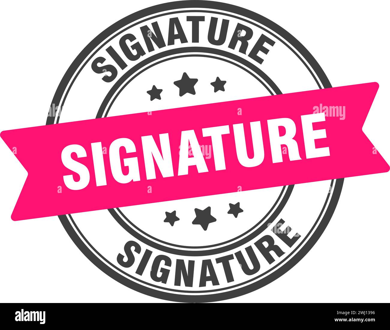 signature stamp. signature round sign. label on transparent background ...
