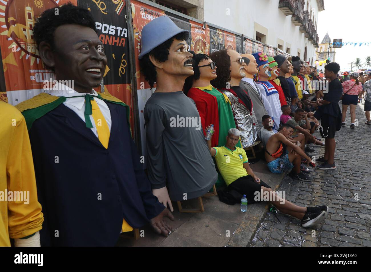 Olinda, Brazil. 12th Feb, 2024. PE - OLINDA - 02/12/2024 - GIANT DOLLS ...