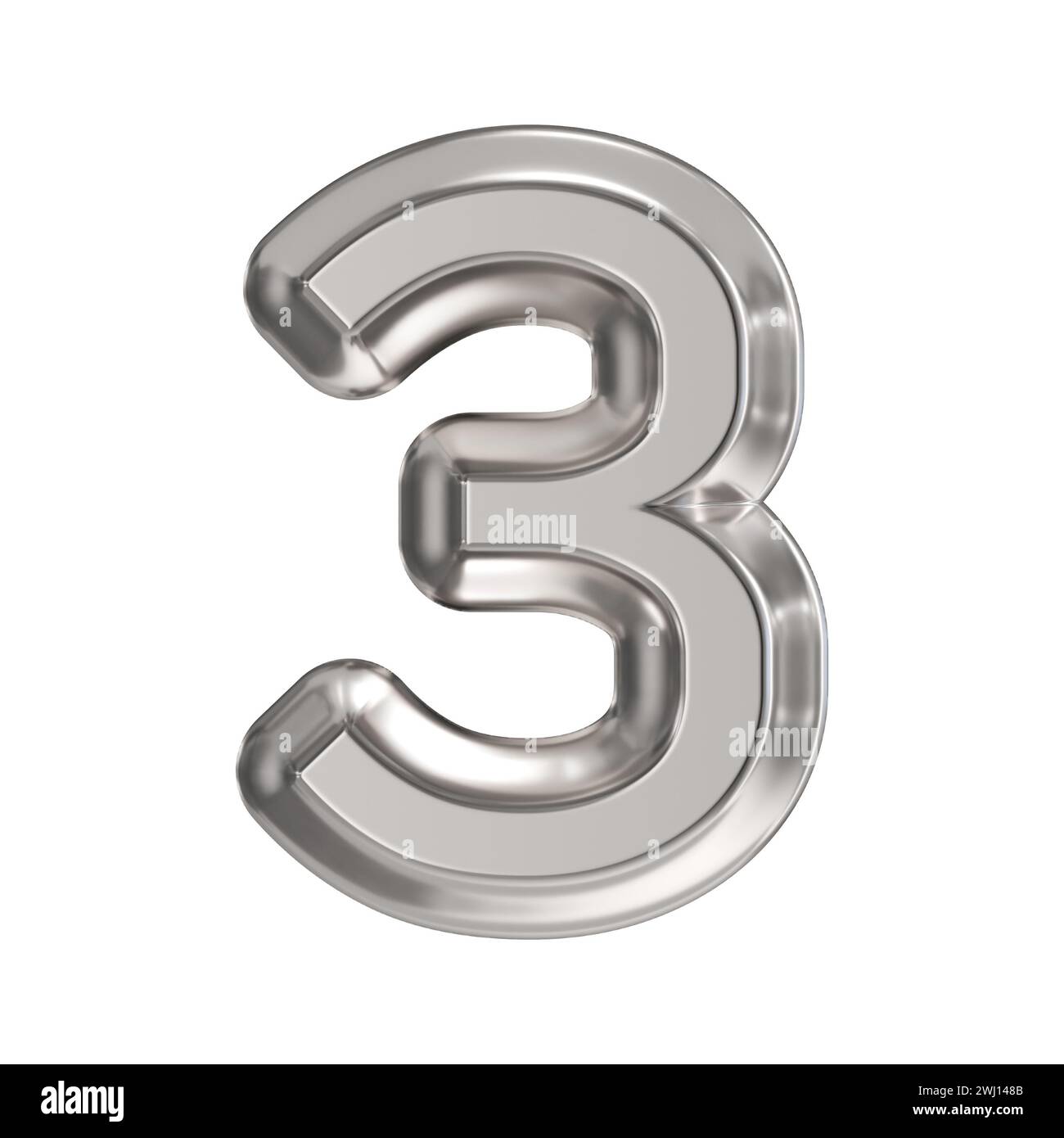 Number three 3d illustrations Cut Out Stock Images & Pictures - Alamy