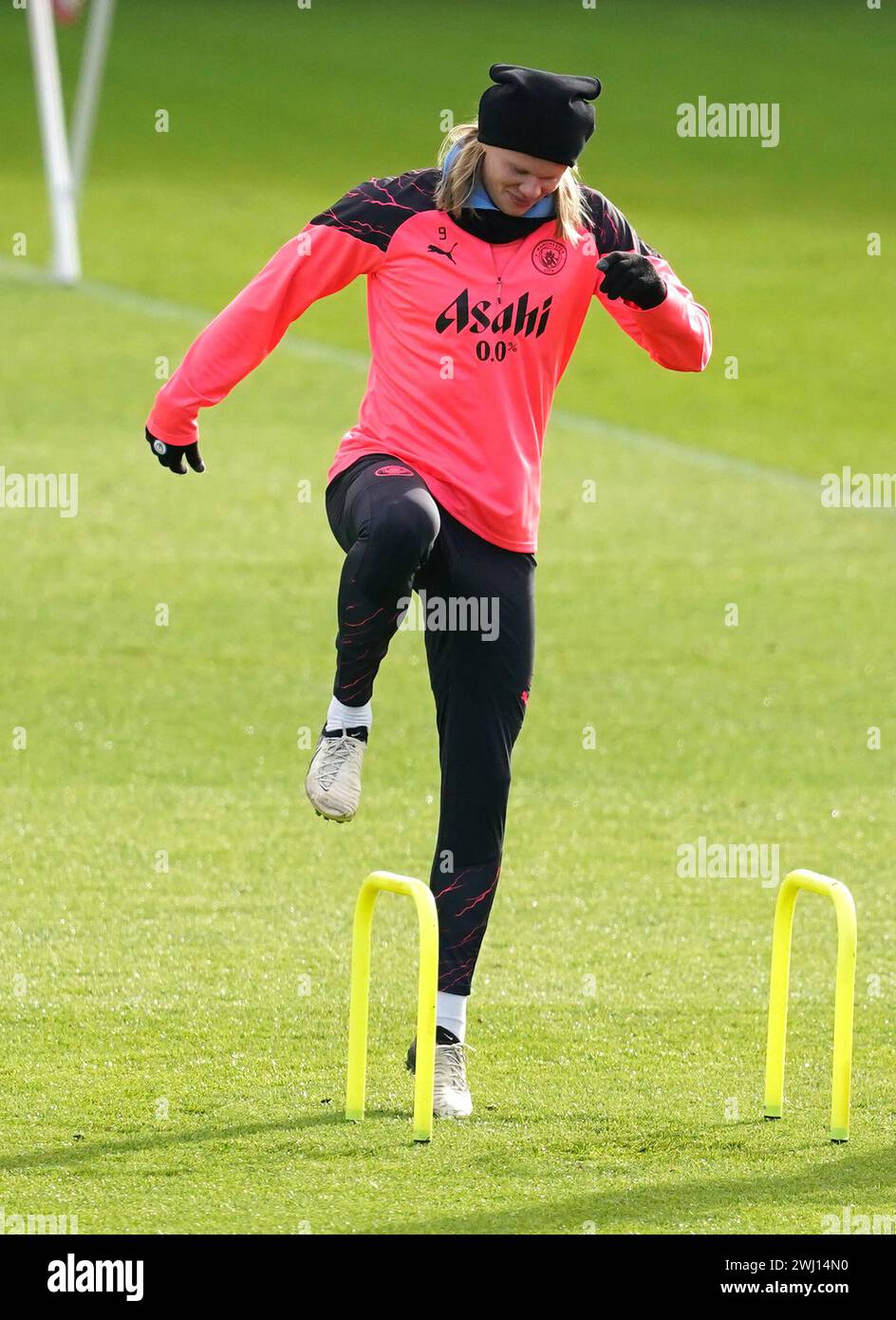 Manchester City's Erling Haaland during a training session at the City ...