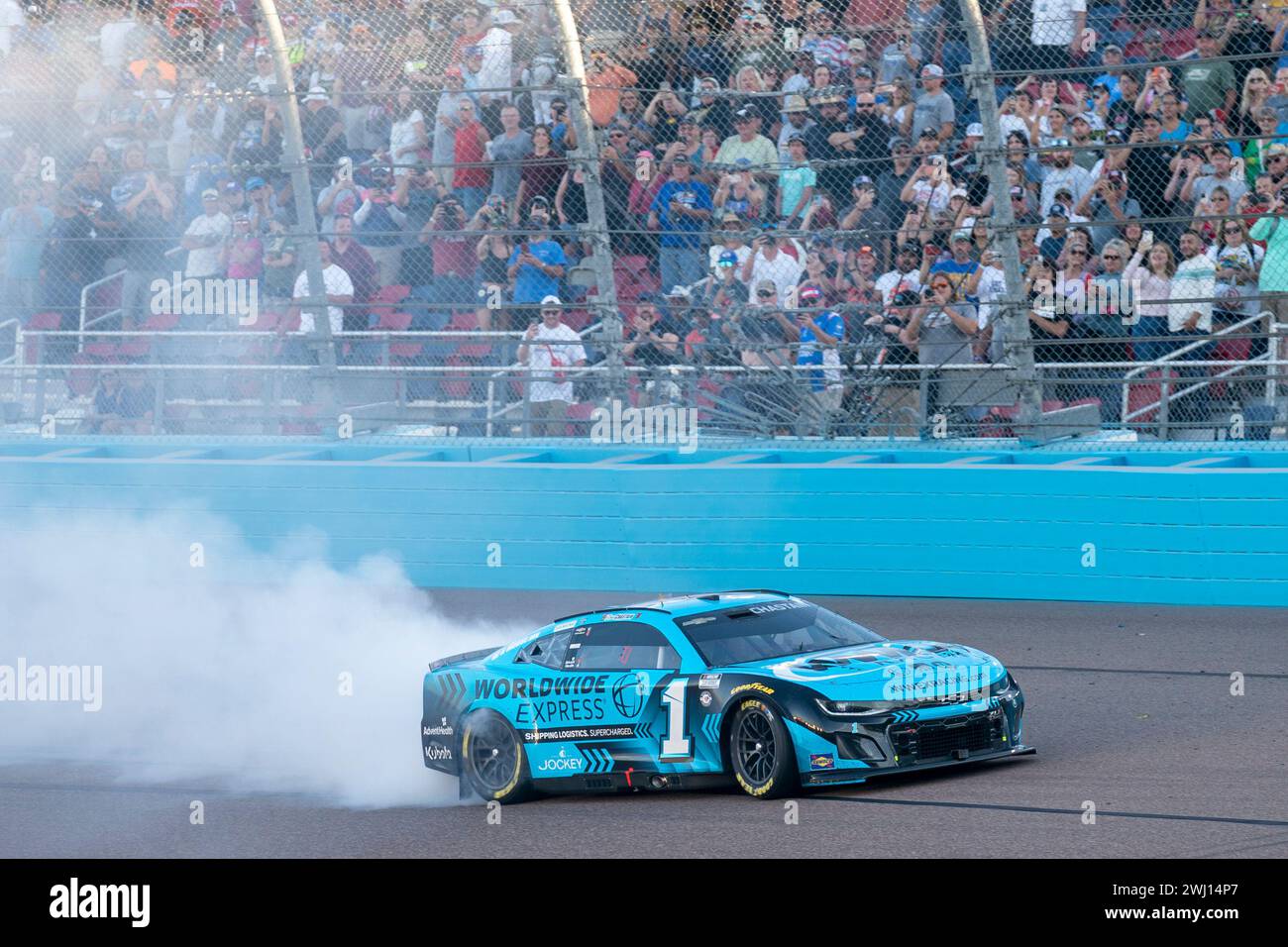 NASCAR Cup Series Driver Ross Chastain (1) celebrates his win for the ...