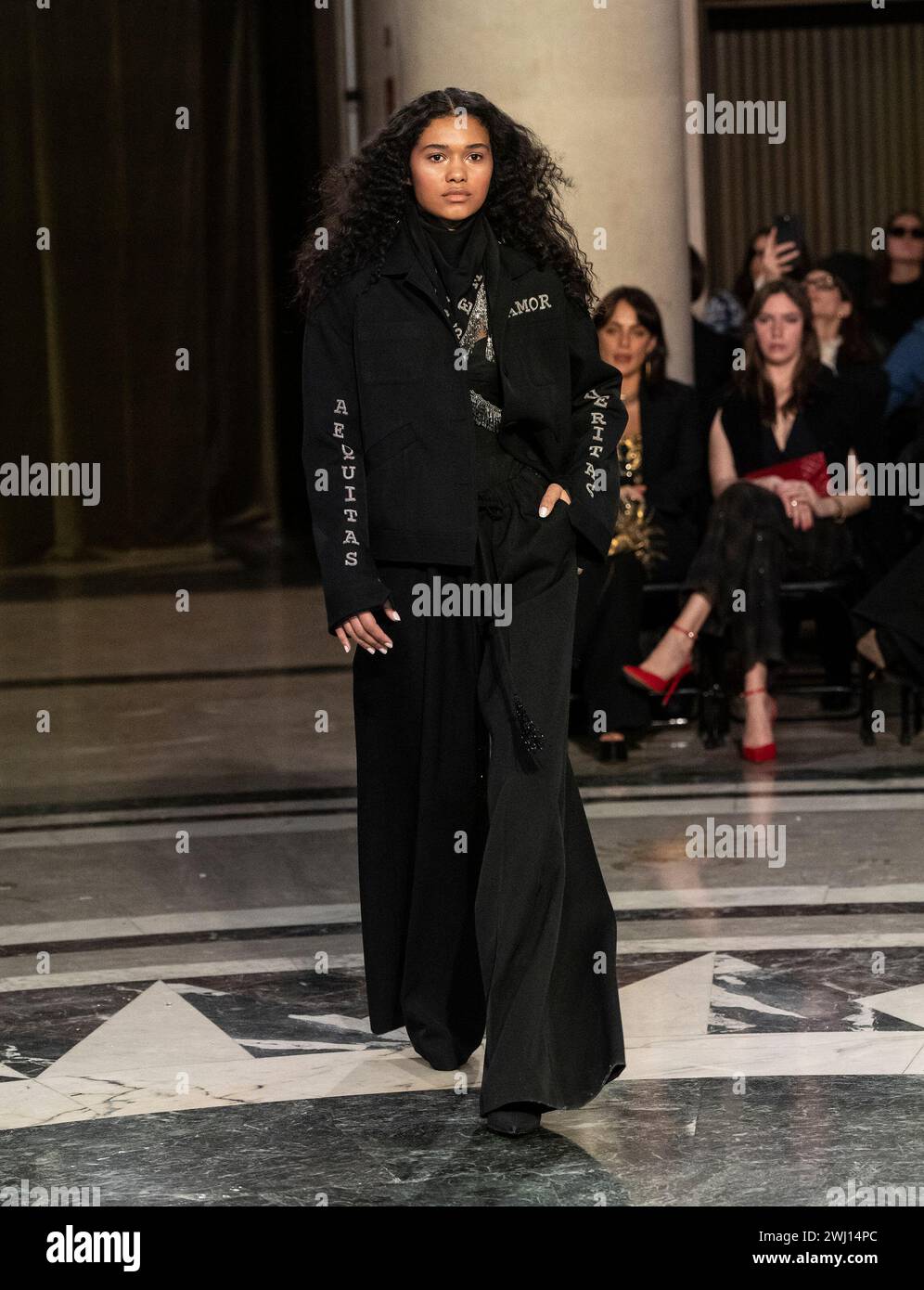 New York, New York, USA. 10th Feb, 2024. Model walks runway for ...