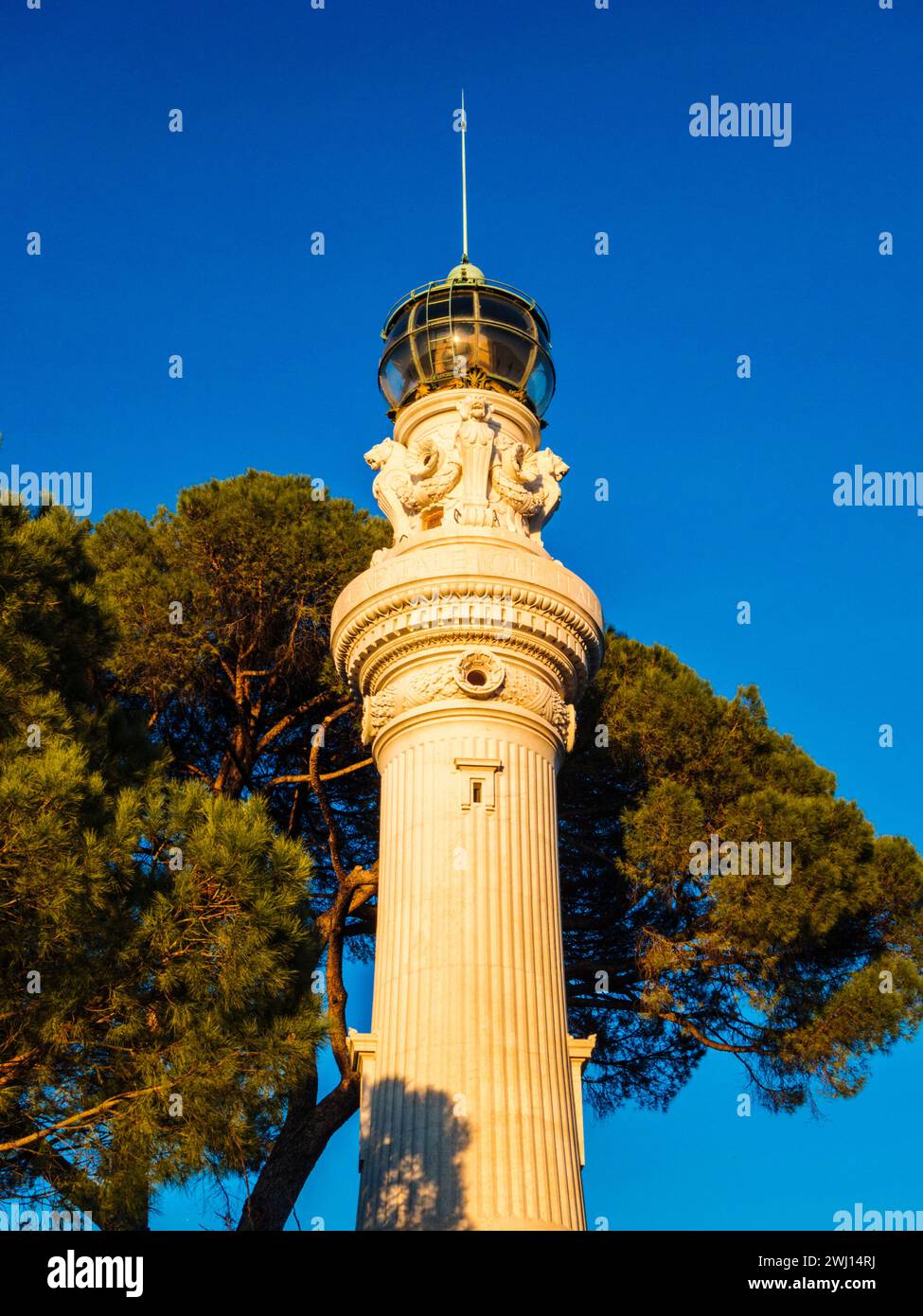 Faro del Gianicolo at Belvedere del Gianicolo (Rome/Italy Stock Photo ...