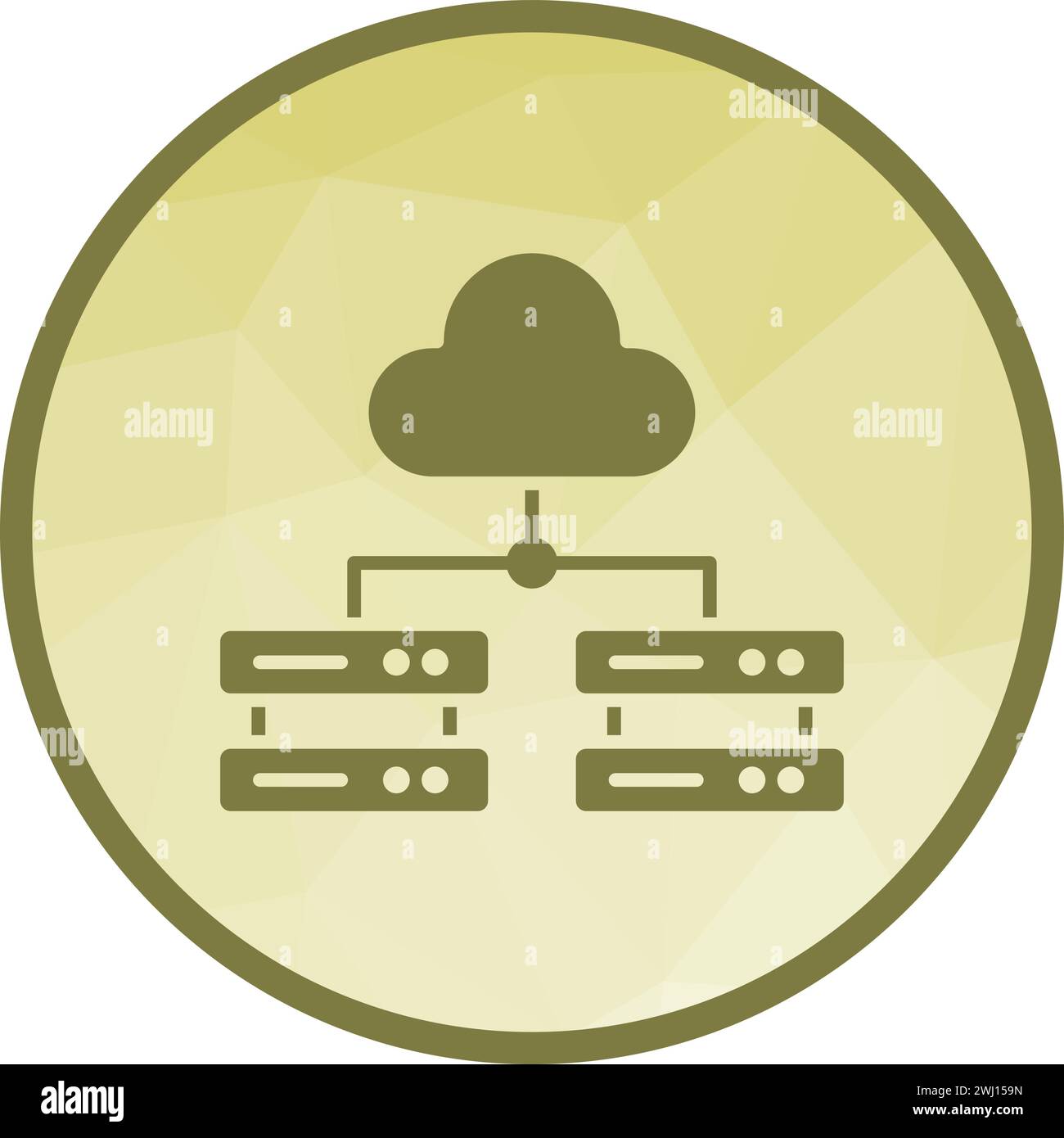 Multiple Cloud Servers icon vector image Stock Vector Image & Art - Alamy