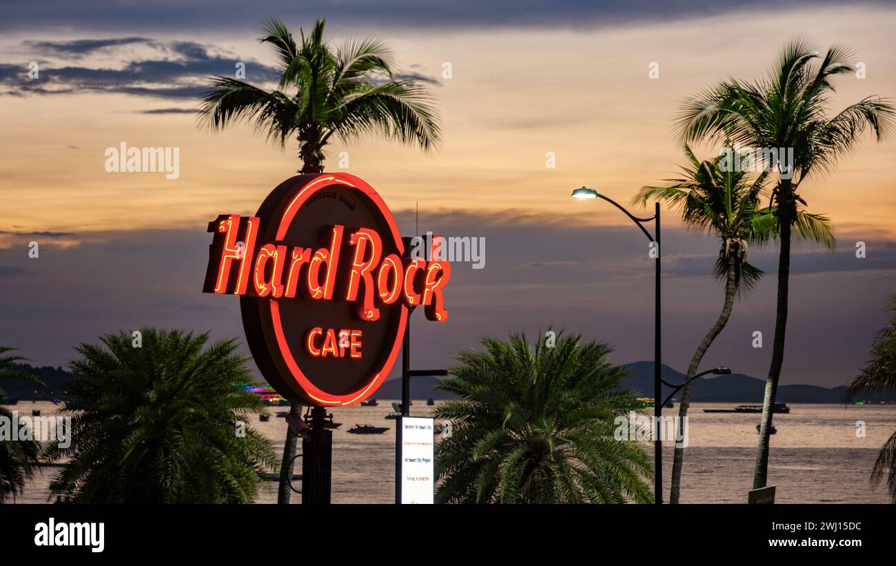 Hard rock cafe and hotel on the beach road Stock Photo - Alamy