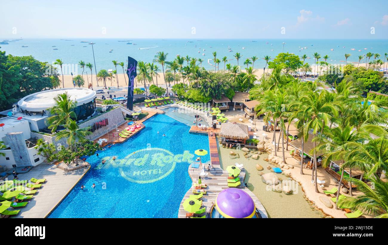 Hard rock cafe and hotel on the beach road Stock Photo - Alamy