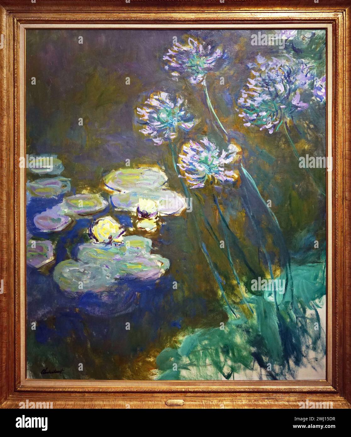 Water Lilies and Agapanthus (1914-1917) by Claude Monet (1840-1926 ...