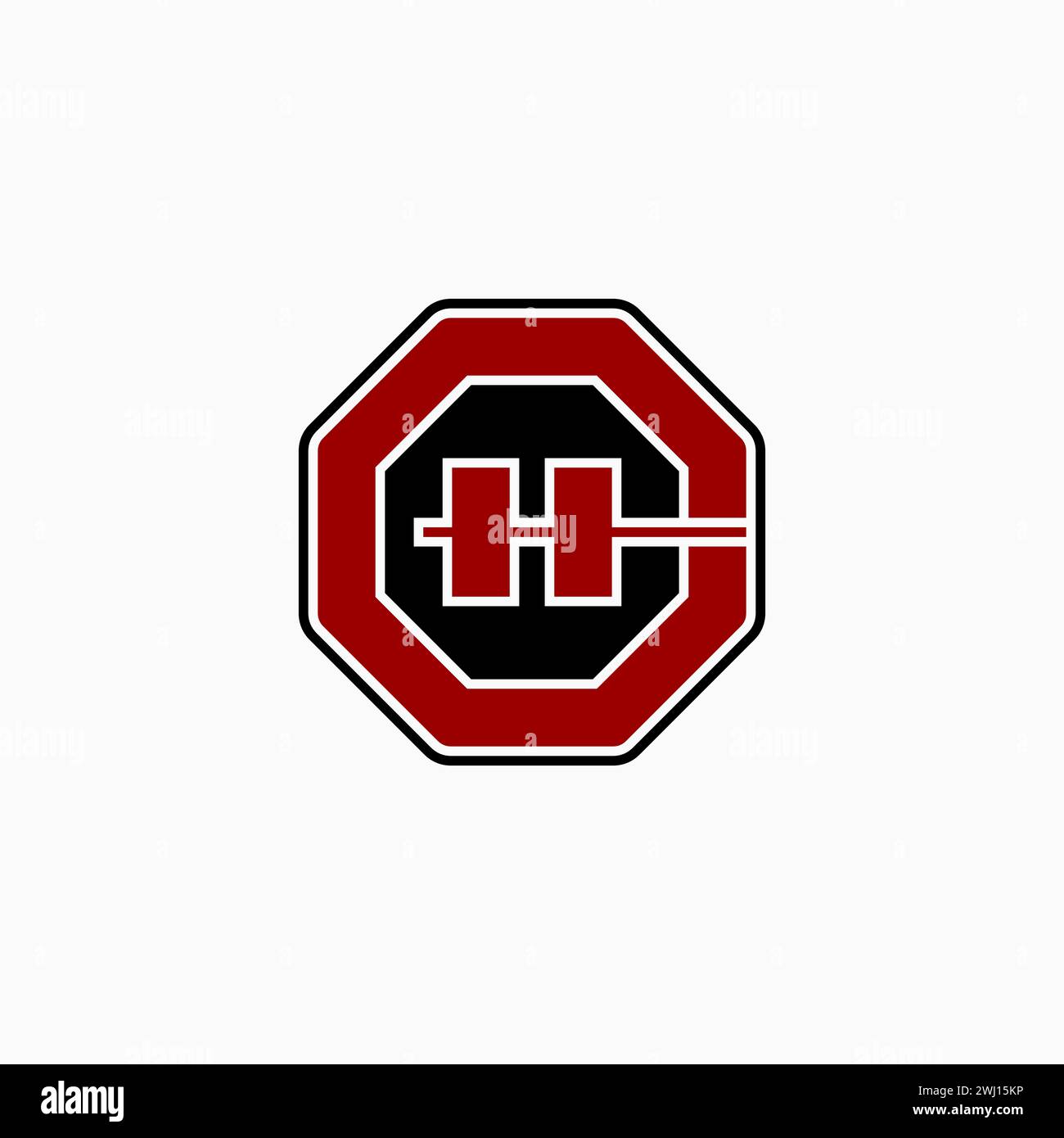 Octagonal font Stock Vector Images - Alamy