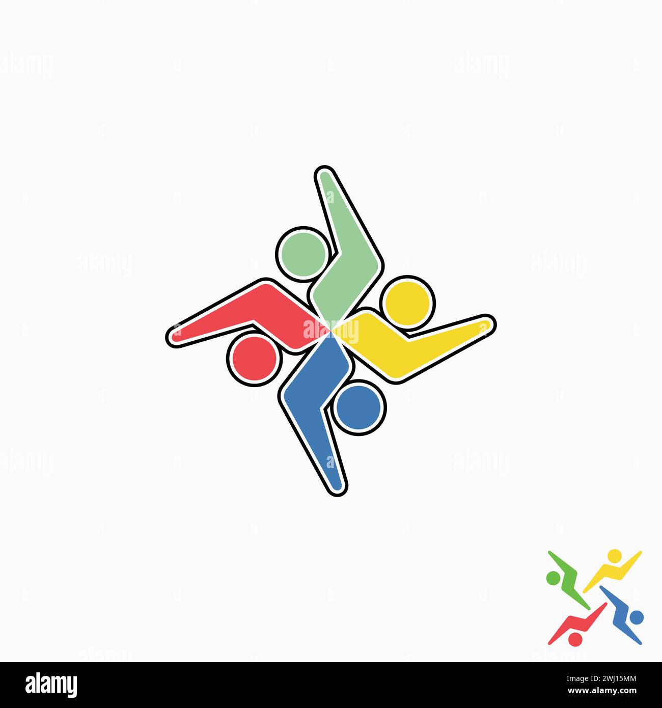 Logo design graphic concept creative premium vector stock sign four ...