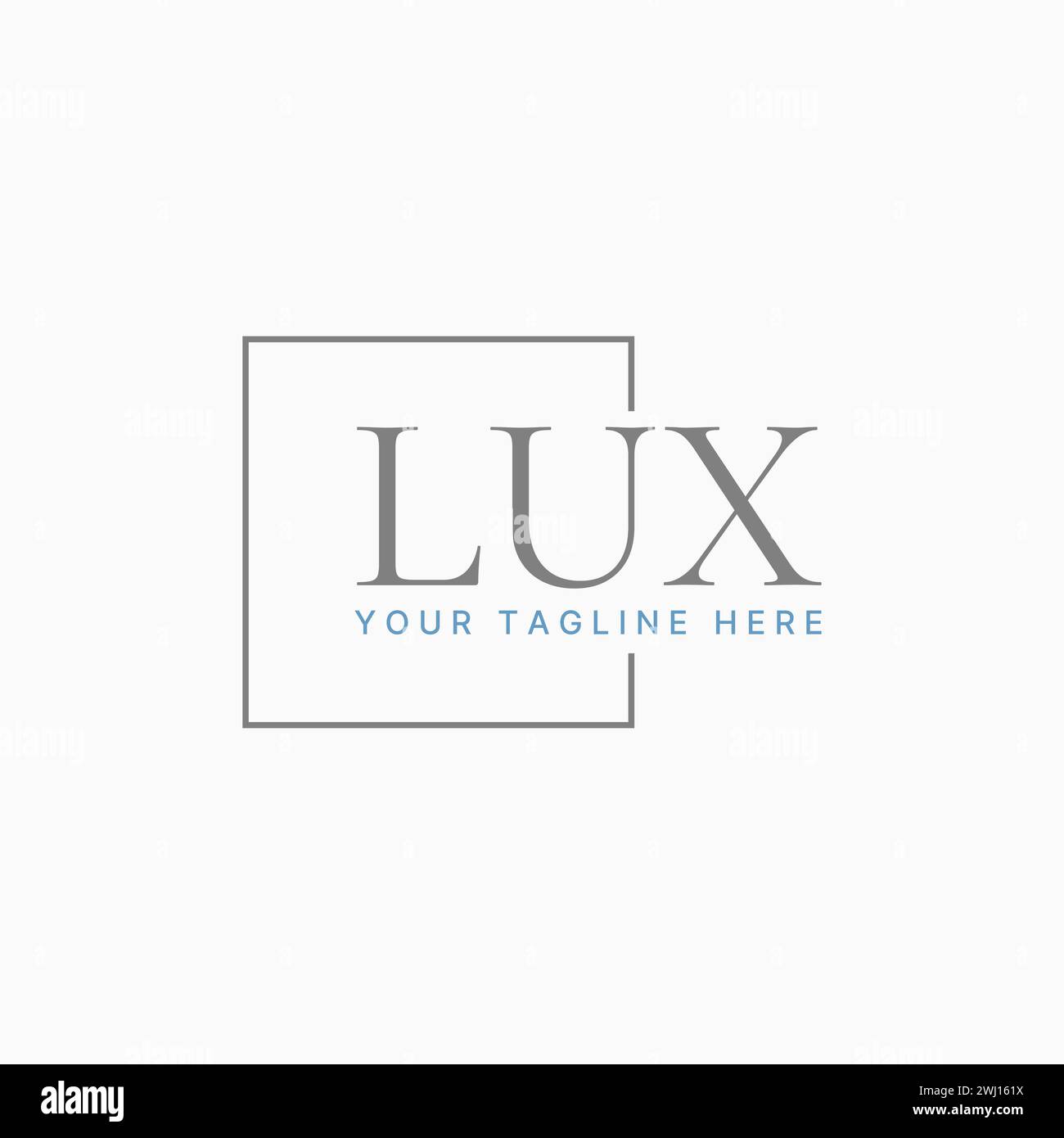 Logo design graphic concept creative premium vector stock sign initial letter Lux serif font ...