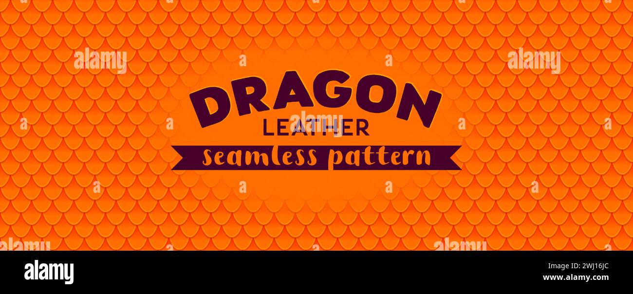 Dragon scale seamless pattern. Orange Seamless texture background Stock ...