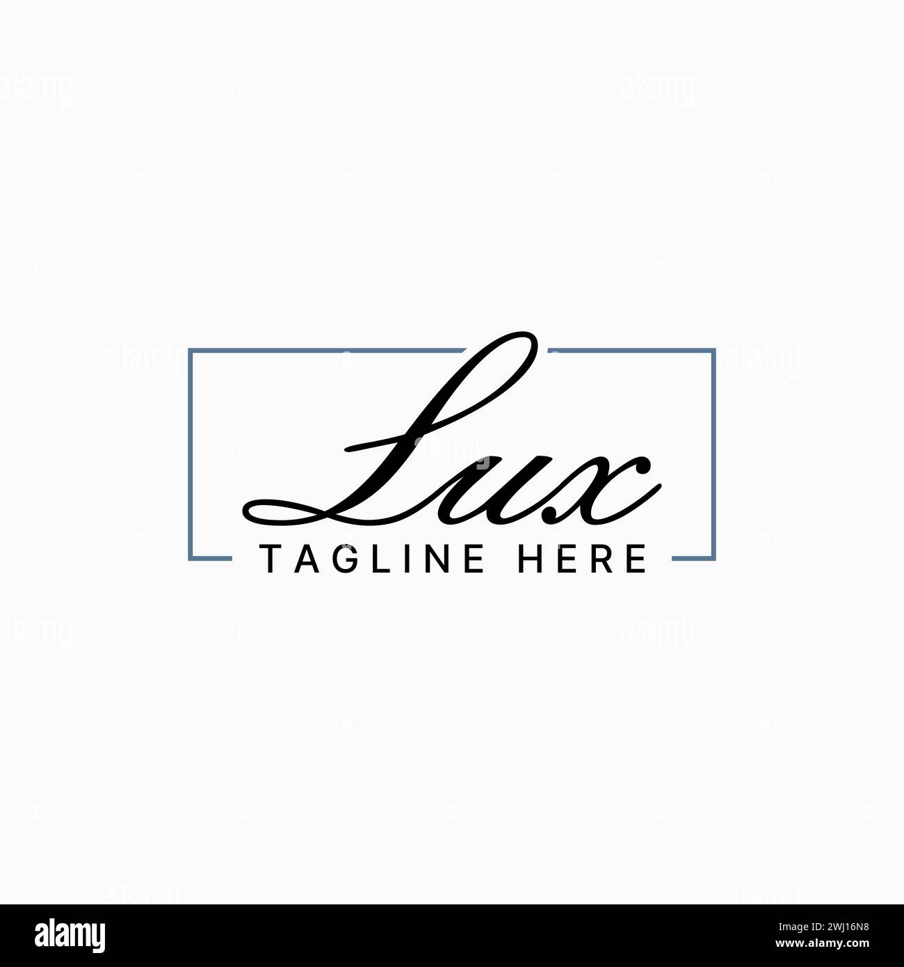 Logo design graphic concept creative premium vector stock initial letter Lux serif font with ...
