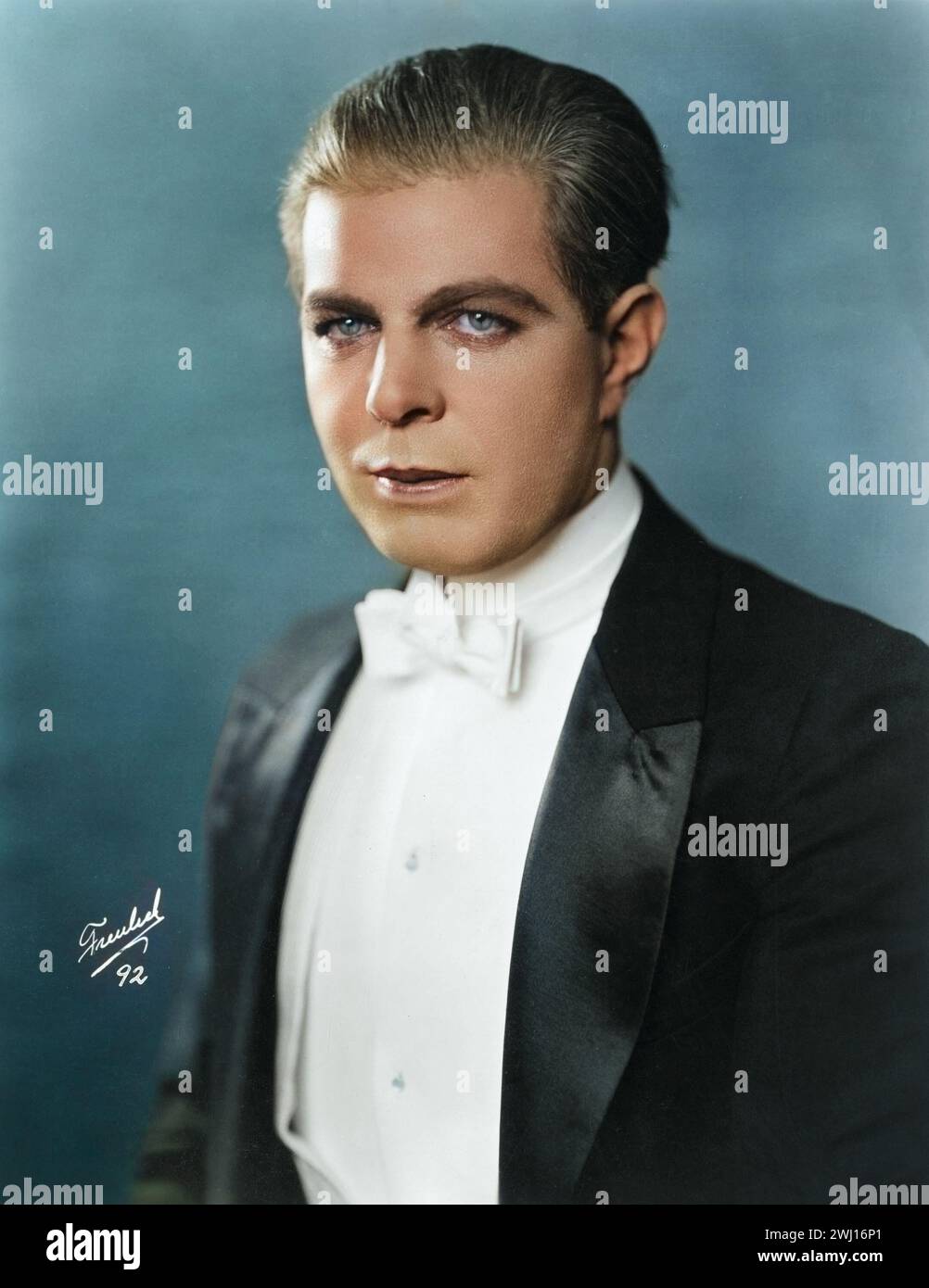 Film actor Edward Hoot Gibson - wearing a tuxedo 1922 , colorized photo ...